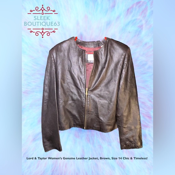 Lord & Taylor | Jackets & Coats | Lord Taylor Womens Genuine Leather ...